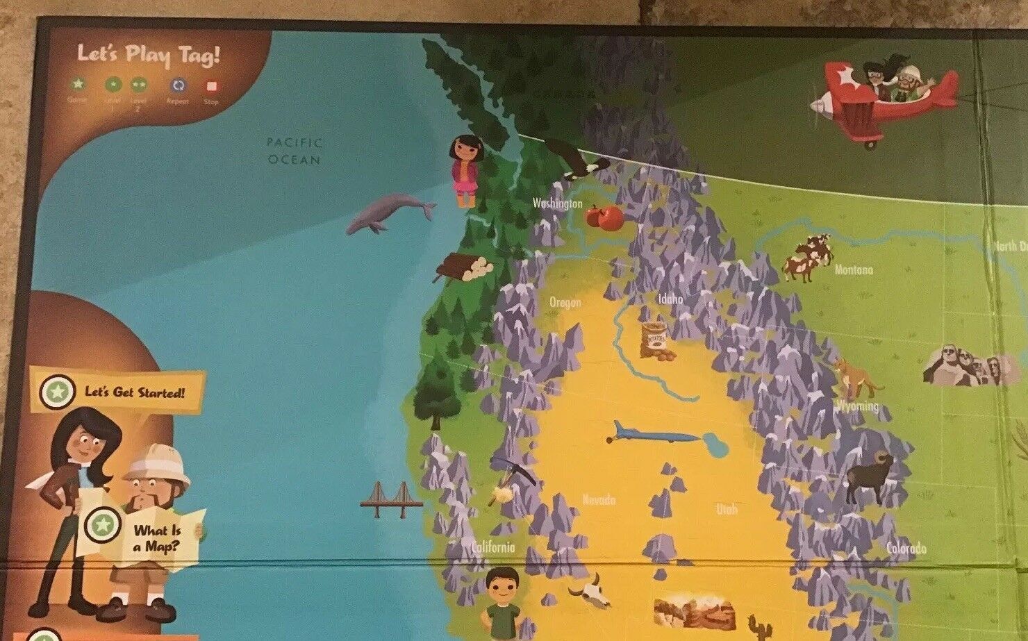 LeapFrog Tag - Interactive UNITED STATES MAP Learning System - Pen Not ...