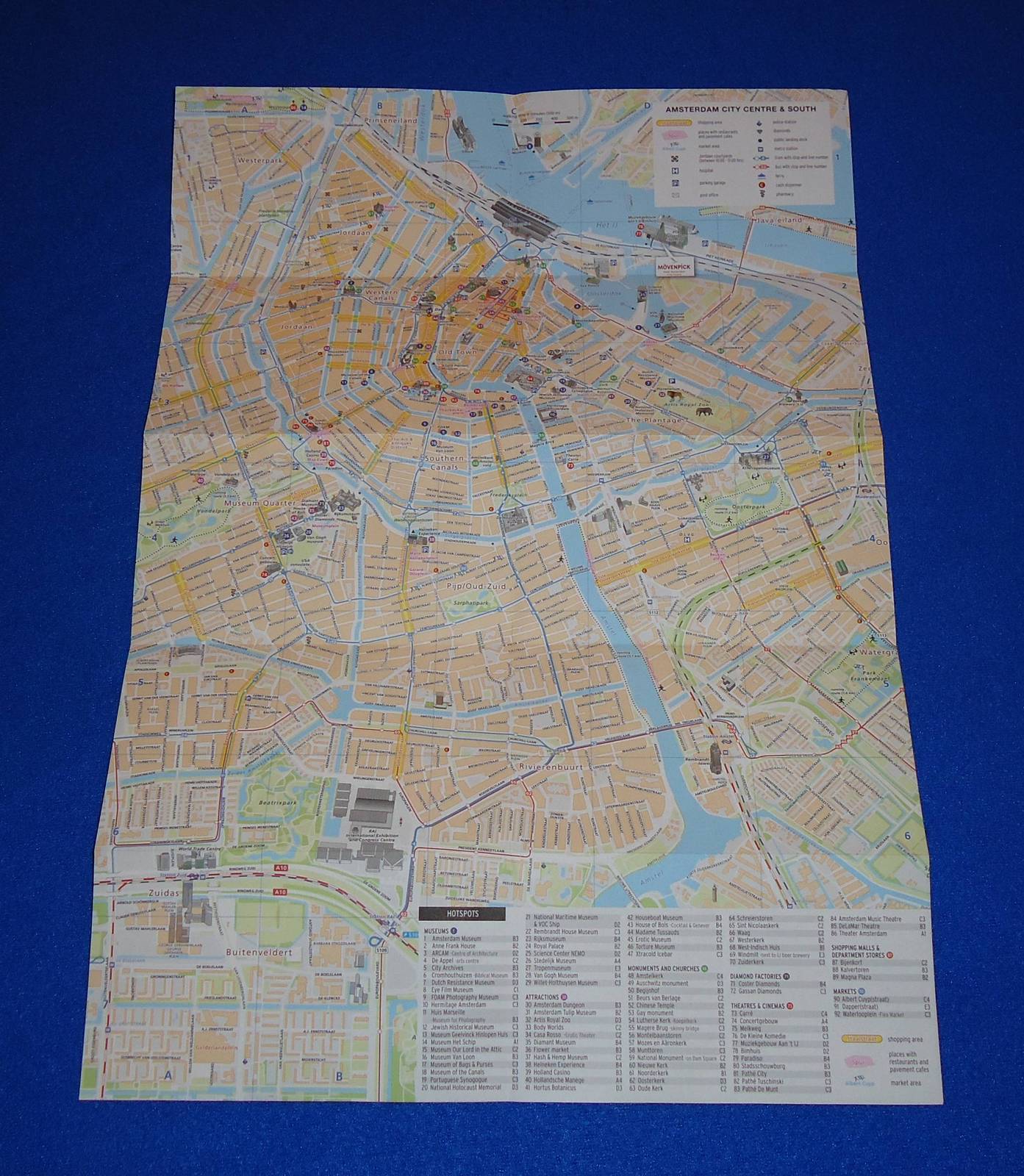 BRAND NEW AMSTERDAM CITY MAP MOVENPICK HOTEL CITY CENTRE BROCHURE ...