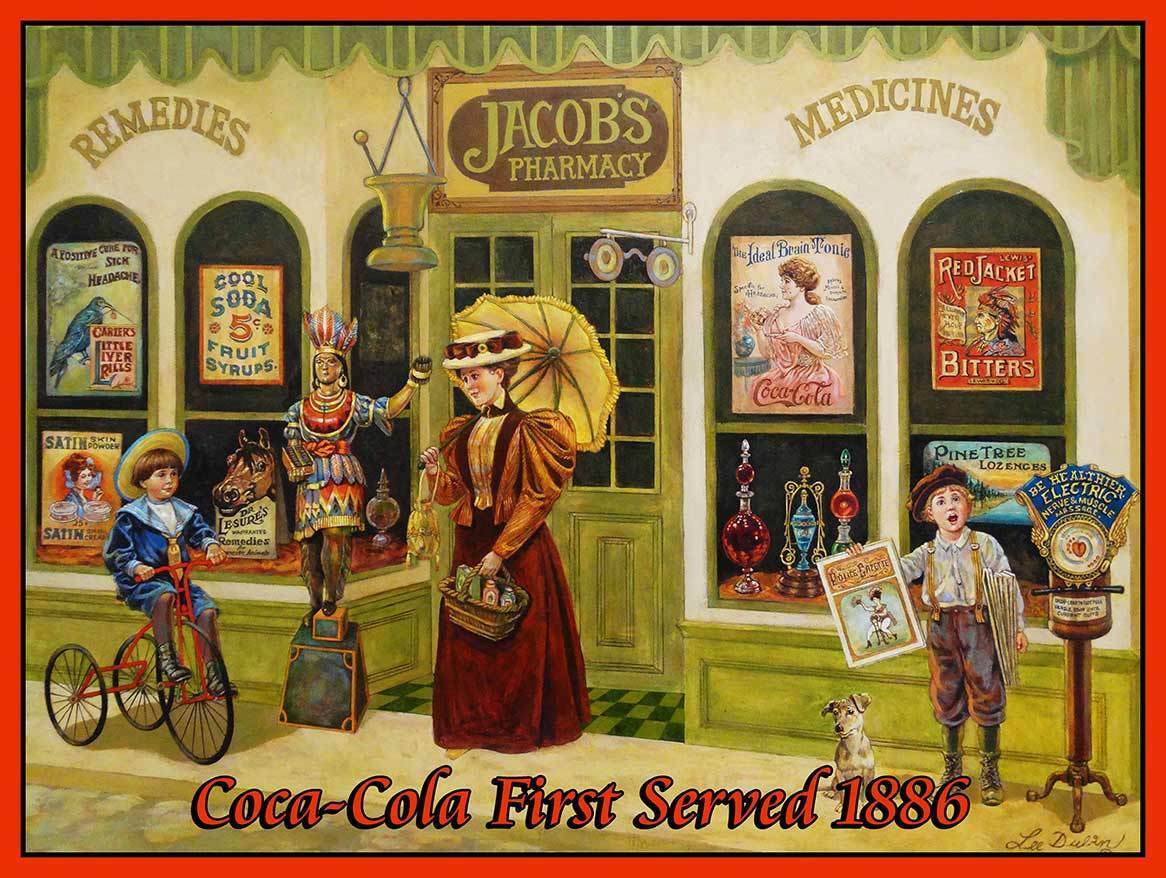 Jacob's Pharmacy Coca-Cola First Served Here 1886 Metal Sign by Lee ...