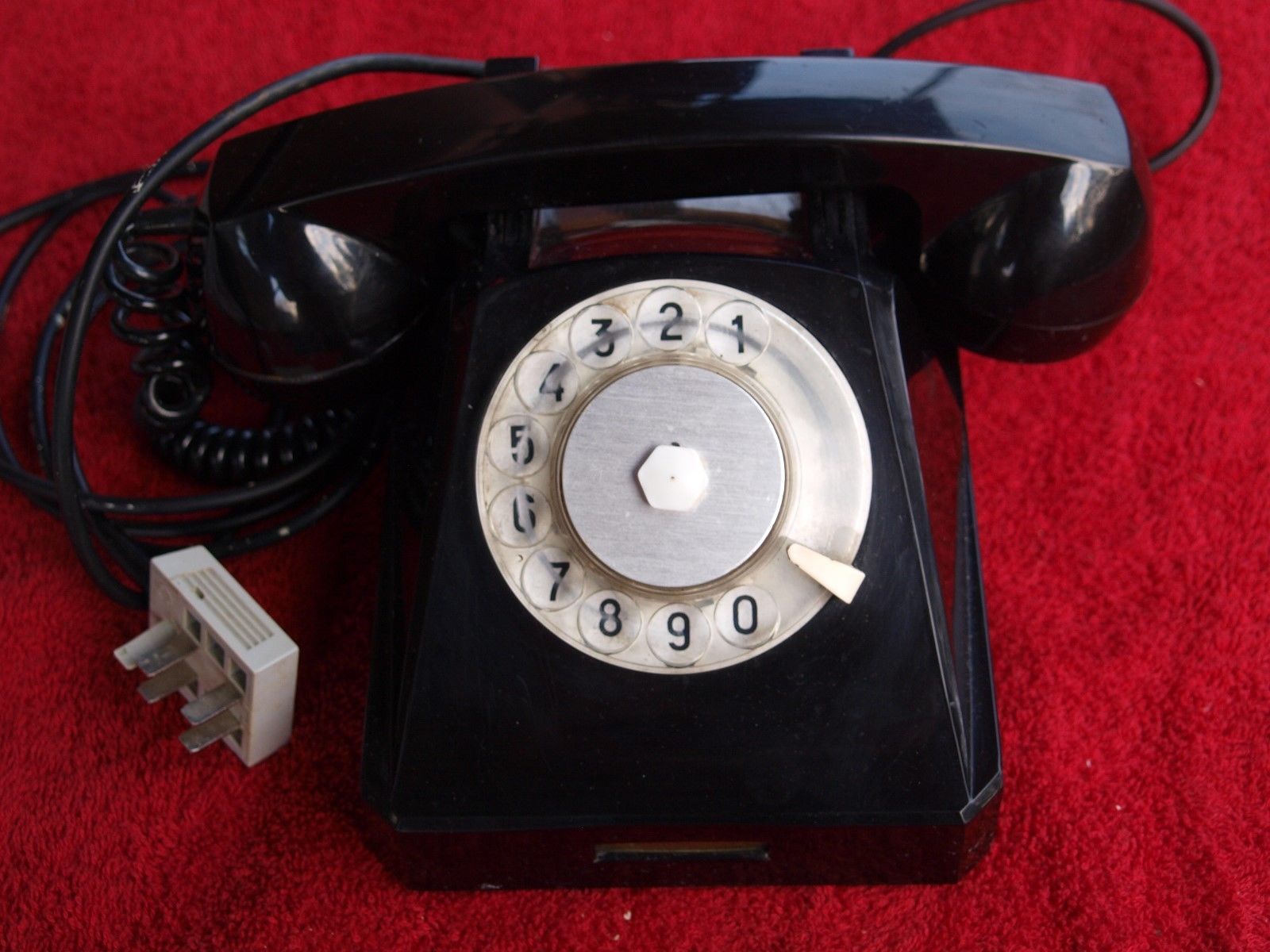 Antique Soviet Made In USSR Rotary Dial Phone VEF Black Color From 1968 ...
