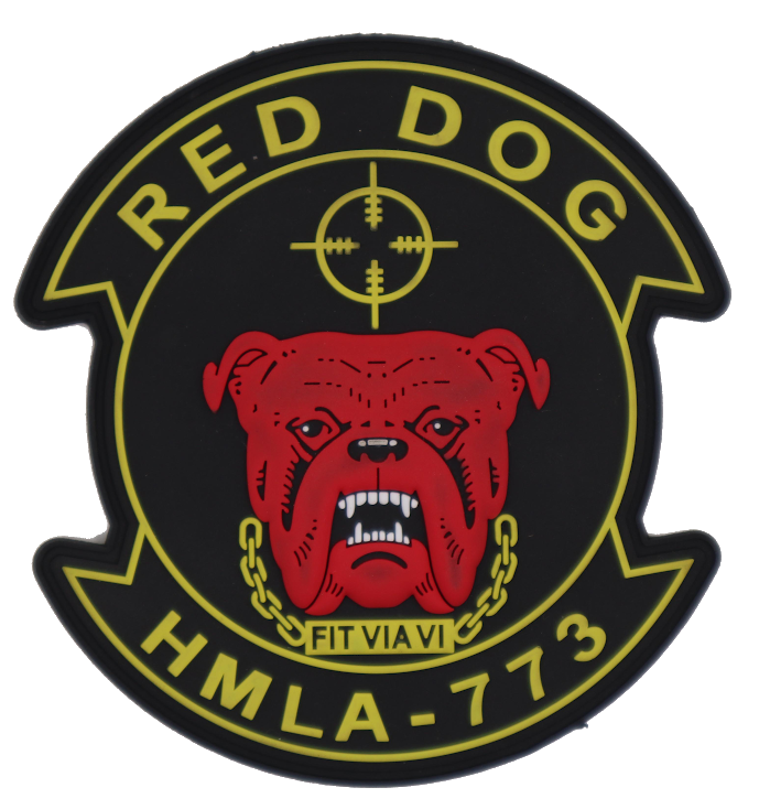 USMC Officially Licensed USMC HMLA-773 Red Dog PVC Patch Hook and loop ...