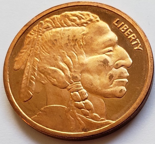 2010 Indian Head Liberty copper .999 One AVDP Oz 1-1/2" coin - DVDs ...