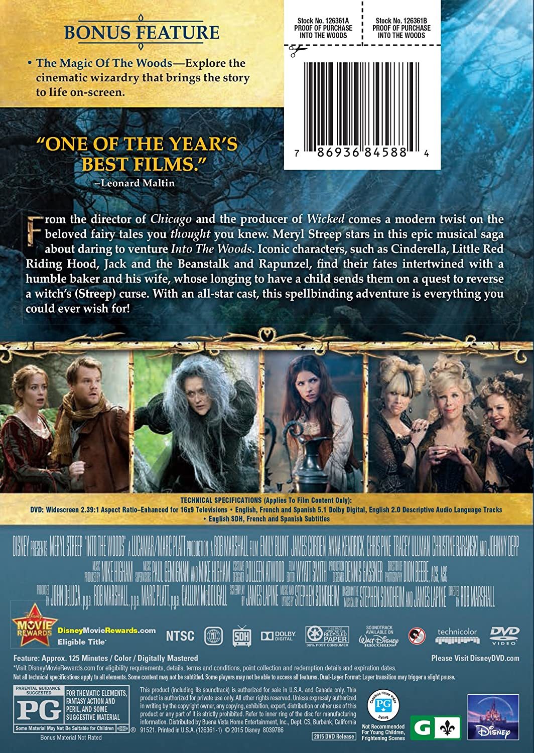 Into the Woods DVD - Disney Chris Pine Emily and 50 similar items
