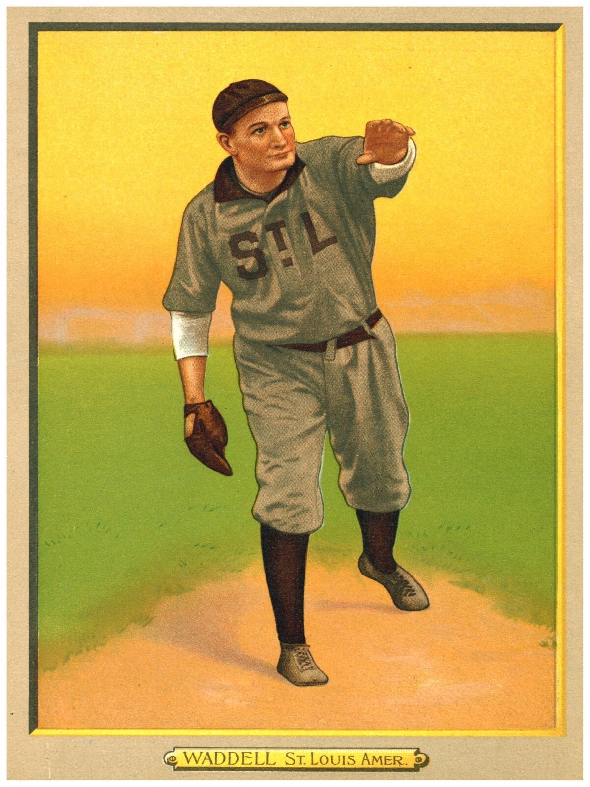 3872.Wadell St.Louis Baseball Player Poster from early sport card.Room ...