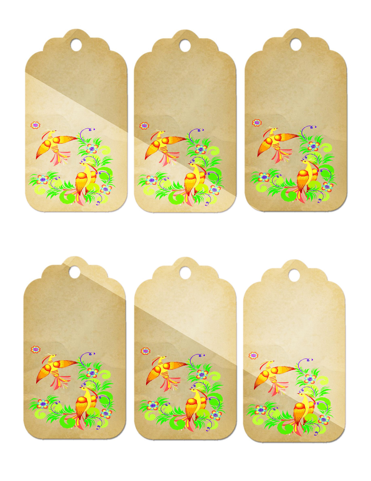 6 Flower Tags43-Download-ClipArt-ArtClip-Digital Tags-Digital - Paper ...