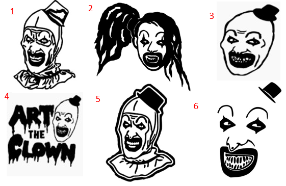 Terrifier Art the Clown Permanent Vinyl Decal - Decals & Vinyls