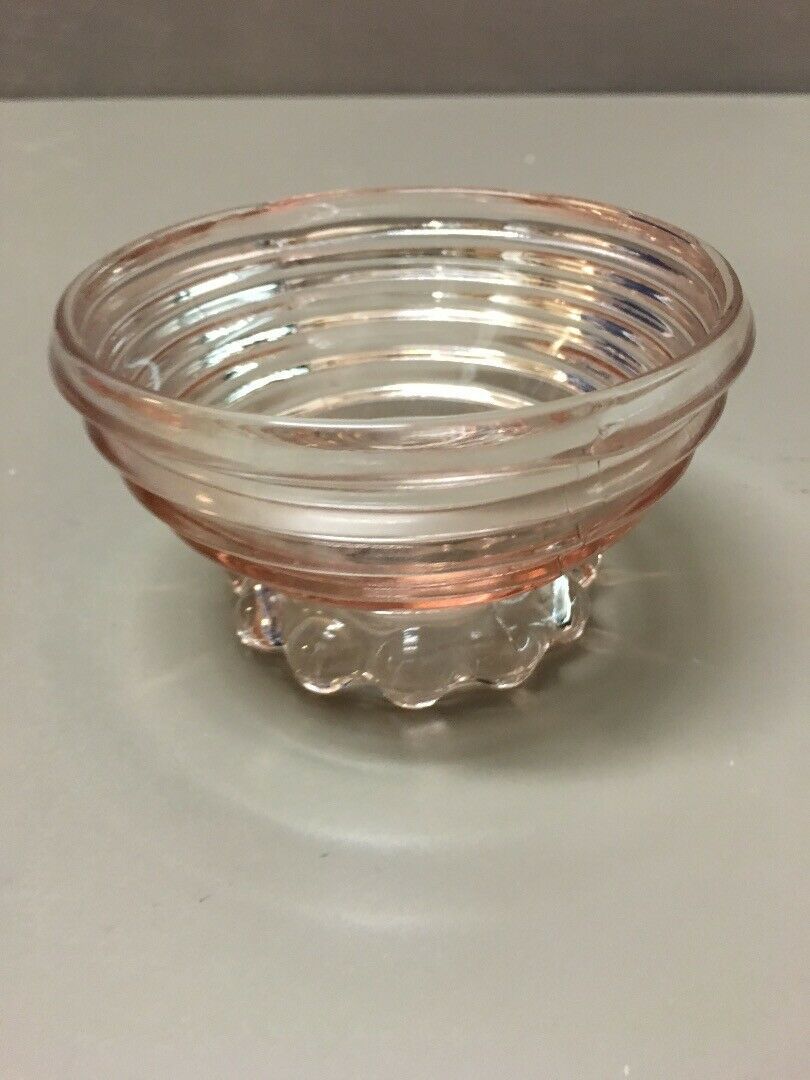Vintage Pink Depression Glass Creamer Bowl Boopie Ashtray Hollywood Regency Dishes
