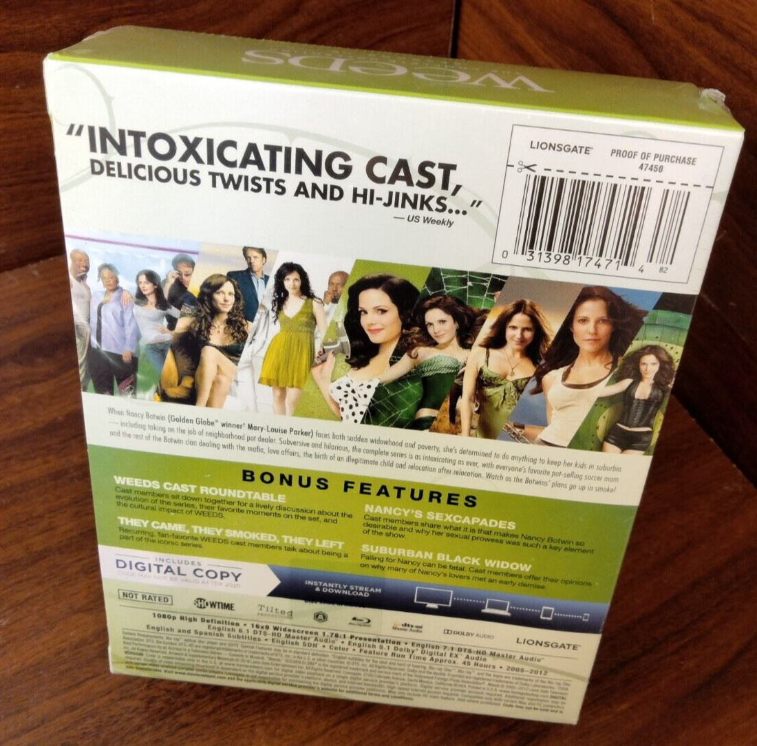 Weeds: The Complete Series Collection (Blu-ray-No Digital) Discs Unused ...