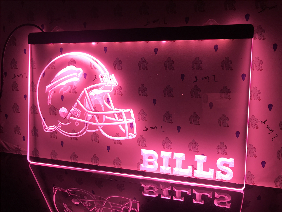 Buffalo Bills Helmet Illuminated Led Neon Sign Home Decor,Lights Décor ...