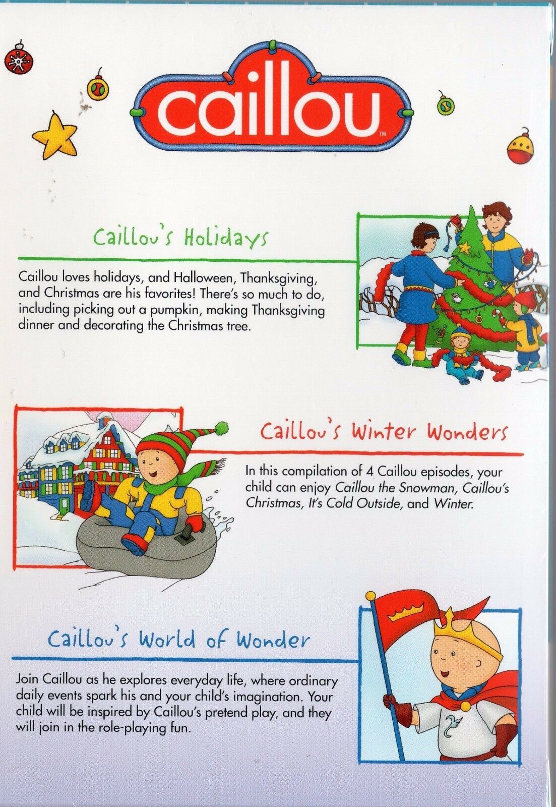 Caillou: Caillous Holiday Favorites (DVD, 2012, 3-Disc Set) BRAND NEW ...