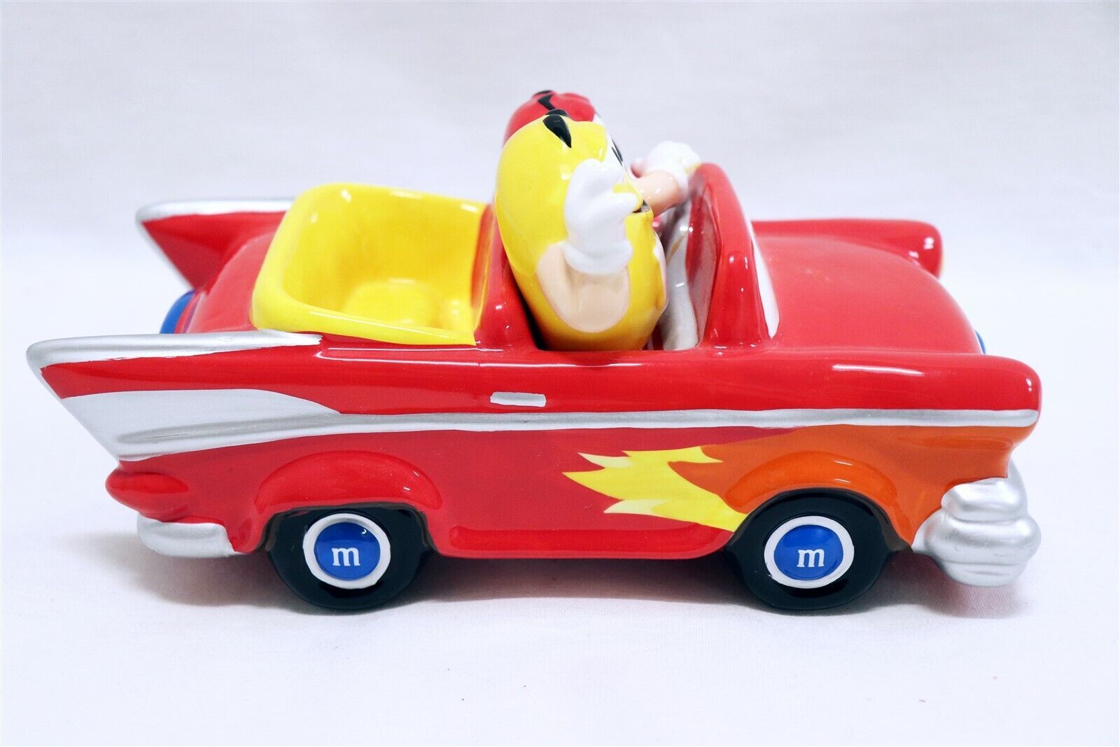 ORIGINAL Vintage M&M Ceramic Red Flame Car Candy Dish - M&M's