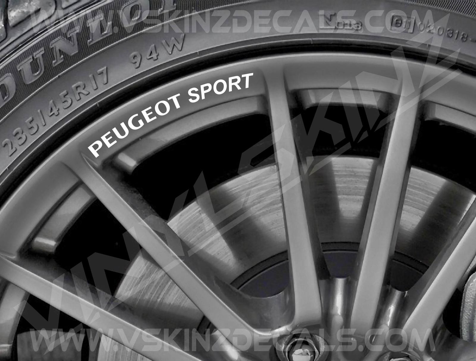 Peugeot Sport Logo Wheel Rim Decals Kit Stickers Premium Quality 5 ...