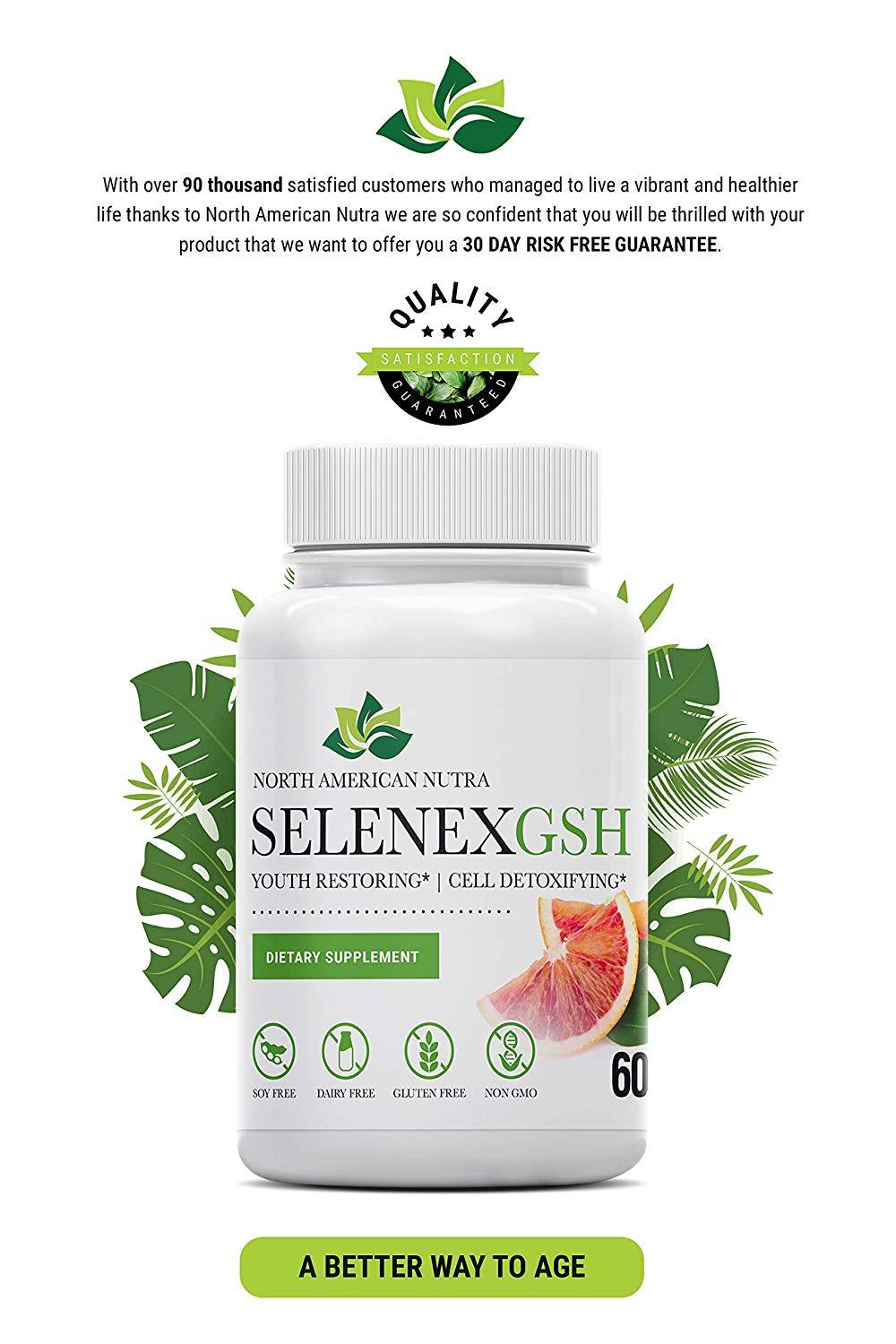 North American Nutra's Selenex GSH, (60 Capsules, 30 Day Supply ...