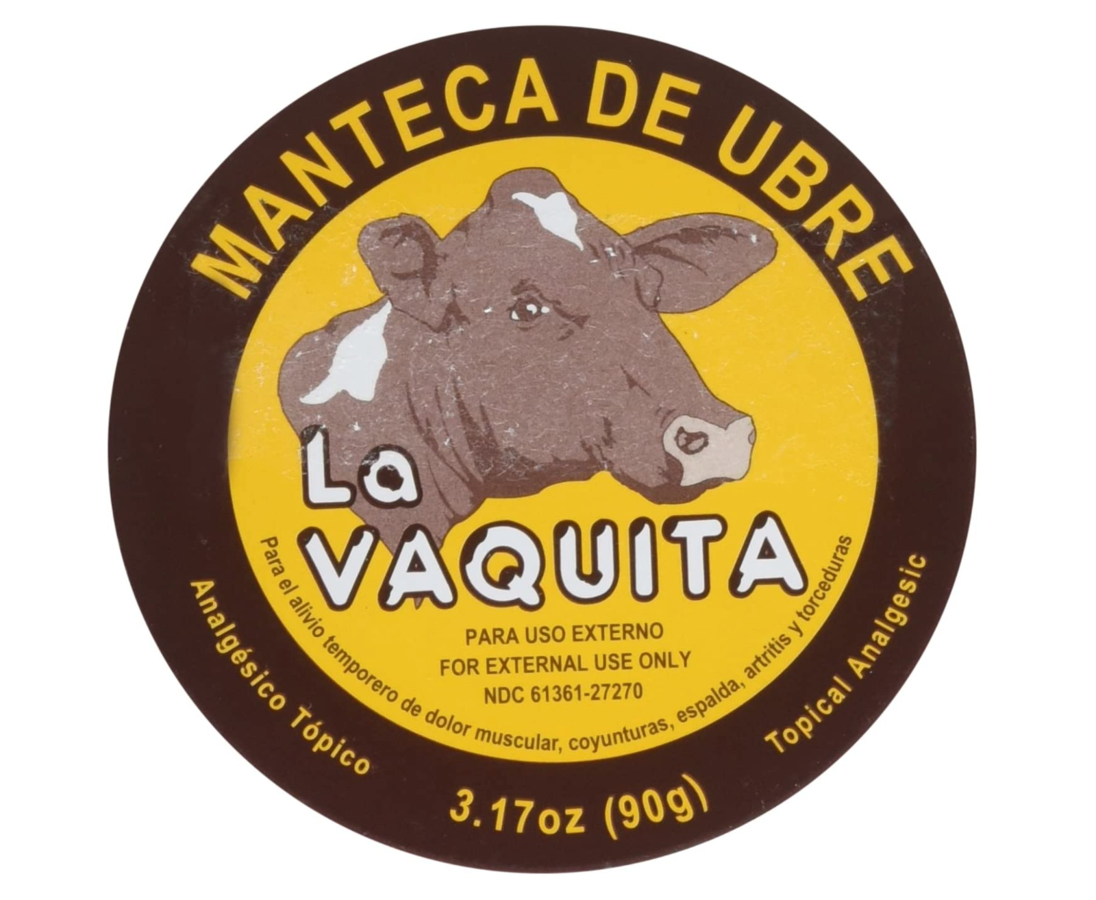 Manteca De Ubre La Vaquita Topical Analgesic En Lata 3.17oz UDDER BALM ...