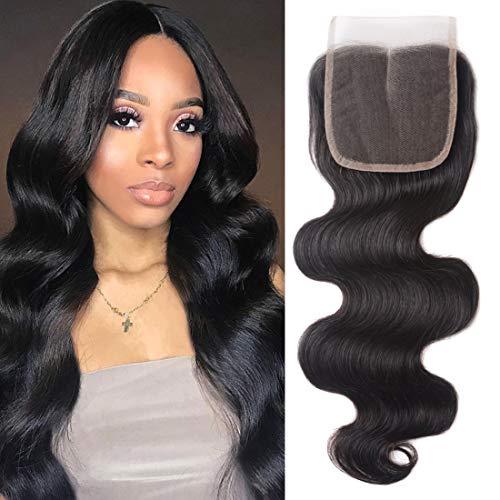 MeiQin Middle Part Closure 8A Body Wave Brazilian Virgin Hair 12 inch ...