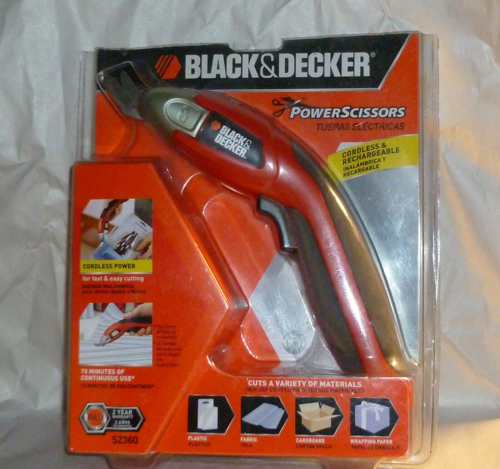 NEW Black & Decker Cordless Electric Rechargeable Power Scissors SZ360 - Other Cutting Tools
