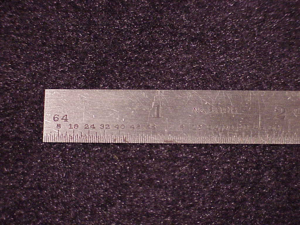 L. S. Starrett Company 6 Inch Metal Ruler, No. 309R, with pocket holder ...
