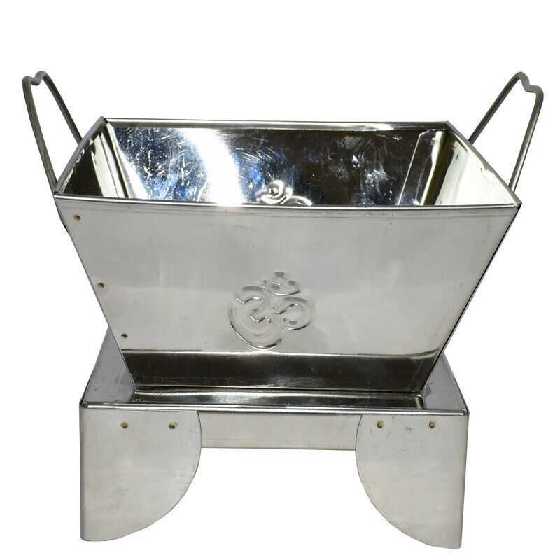 Handmade Stainless Steel Hawan Kund For Temple Pooja & Hindu Festival ...