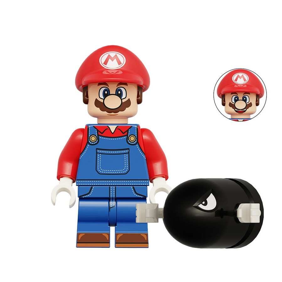 8pcs Super Mario Brothers Minifigures Set Baby Mario Luigi Toad Tanooki ...