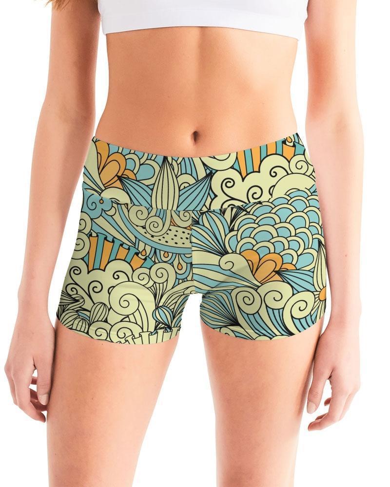 Mellow Yellow Women's Mid-Rise Yoga Shorts - Shorts