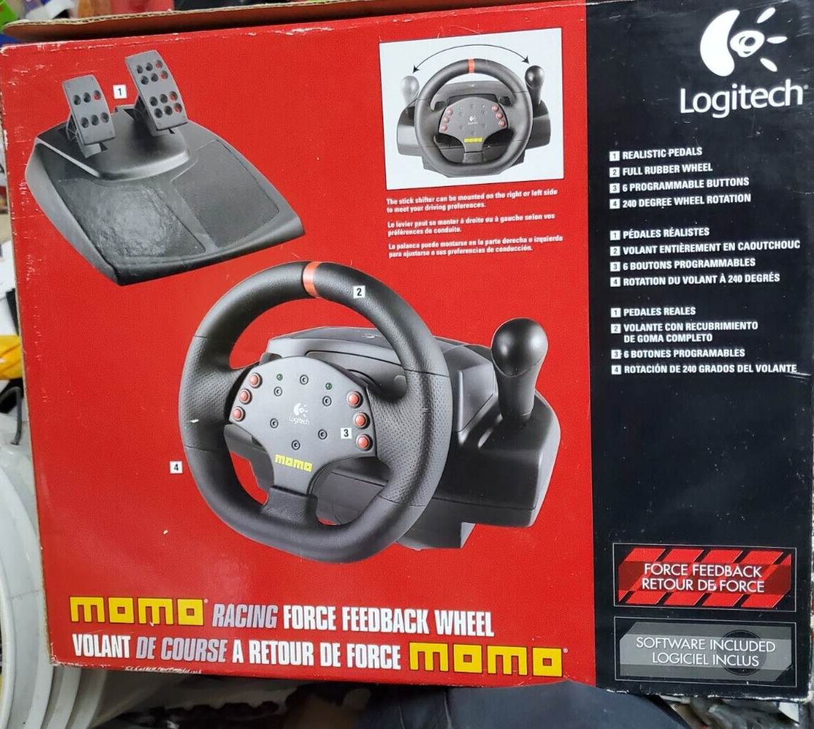 Rare! Logitech MOMO Racing Force Feedback Wheel- factory sealed box ...