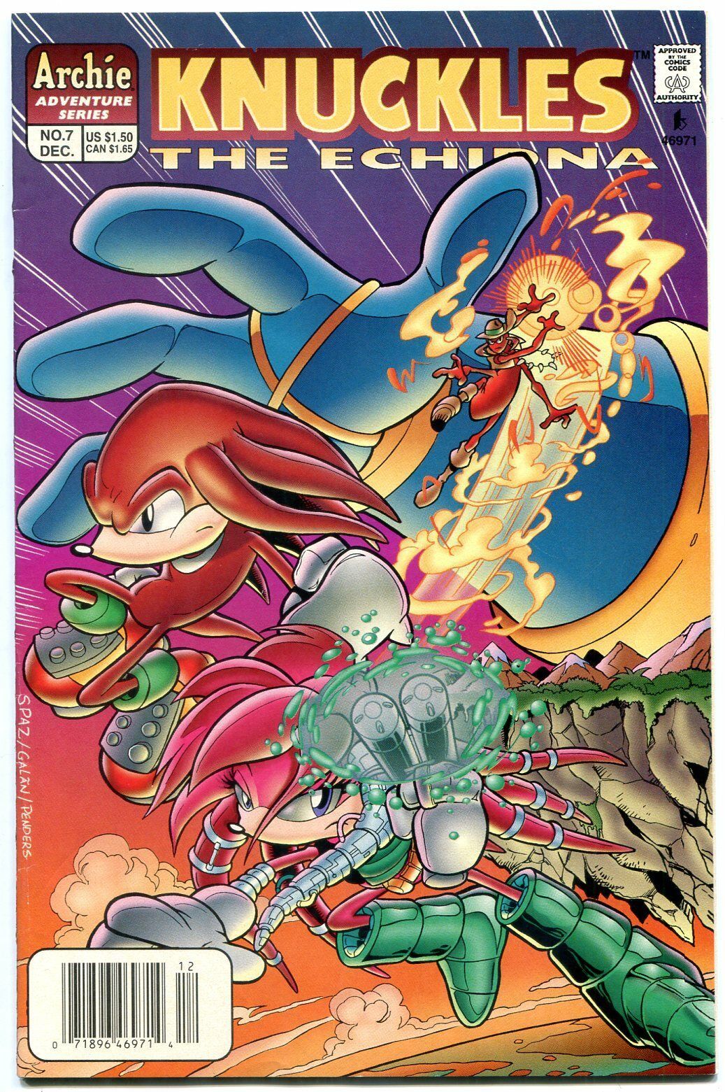 Knuckles #7 1997- Archie Comics- Sega- Echidna Sonic VF- - Comics ...