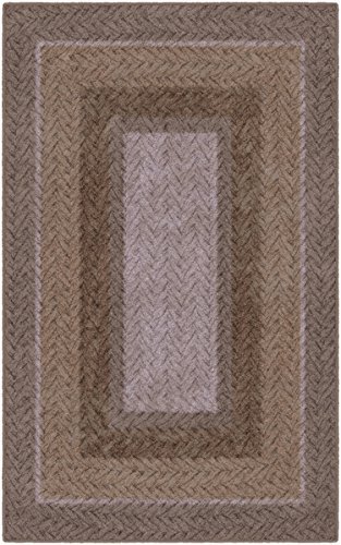 Brumlow Mills EW10156-40x60 Neutral Braided Printed Area Rug, 3'4" x 5 ...