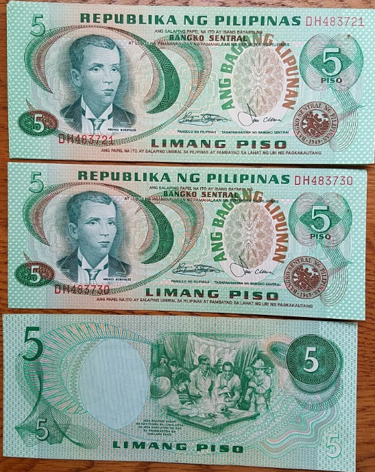 Republika ng Pilipinas Bangko Sentral 5 PISO Ang Bagong Lipunan ...