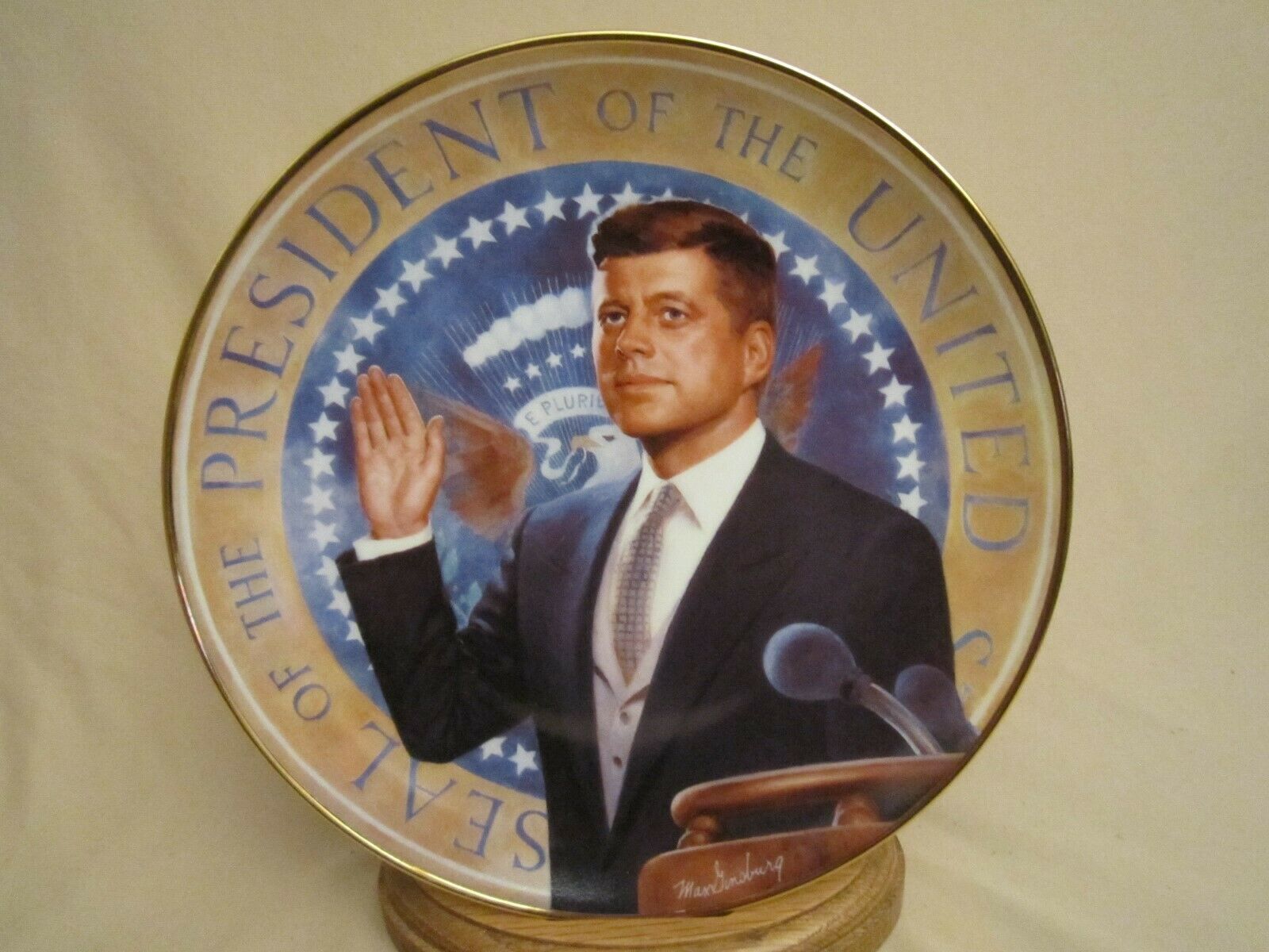 THE TORCH IS PASSED JFK Collector Plate PRESIDENT JOHN F KENNEDY Max ...