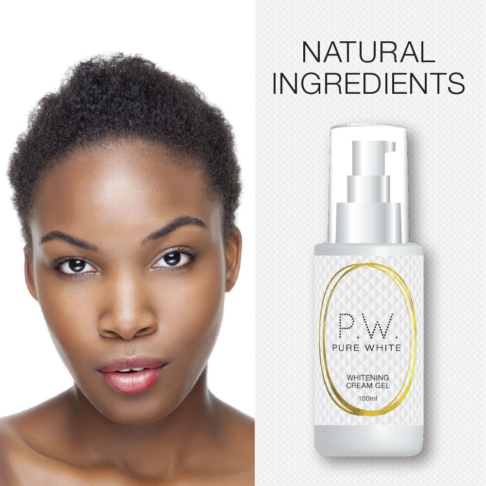 PURE WHITE WHITENING CREAM-GEL FAIRER SKIN TONE EVEN COMPLETION STRONG ...