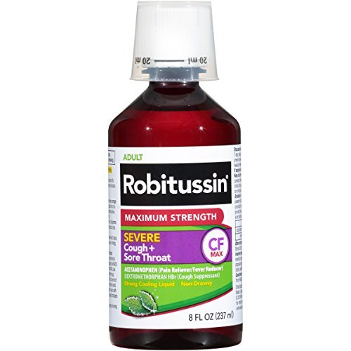 Robitussin Adult 8 fl. oz. Bottle Maximum Strength Severe Cough + Sore ...