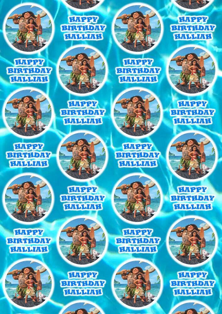 MOANA Personalised Gift Wrap - Disney's Moana Wrapping Paper - Wrapping ...