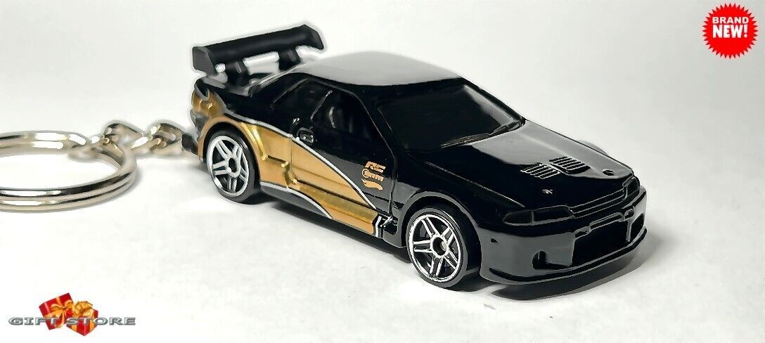 VERY RARE HTF KEY CHAIN BLACK NISSAN SKYLINE GTR GT R R32 CUSTOM ...