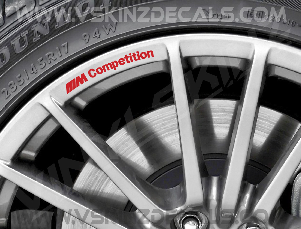 BMW M Competition Logo Wheel Rim Decals Kit Stickers Premium Quality ...