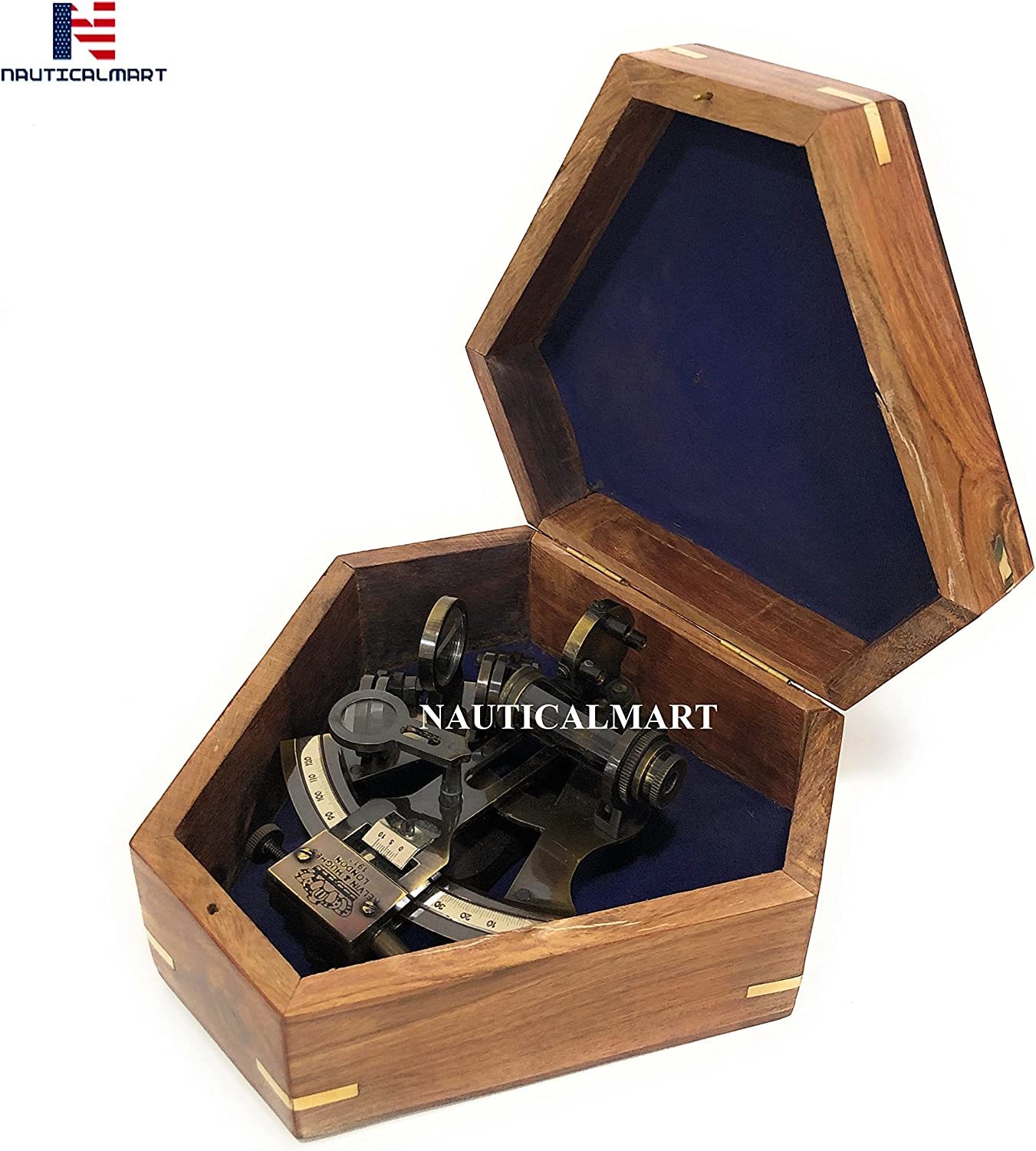 Solid Brass Marine Sextant Astrolabe Antique Reproduction Maritime ...