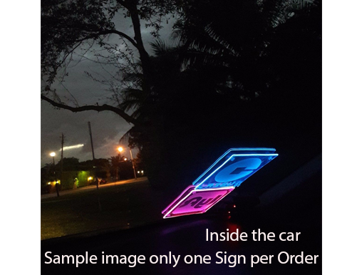 Uber Sign Lyft Acrylic Car Light for Inside Window Logo Windshield ...