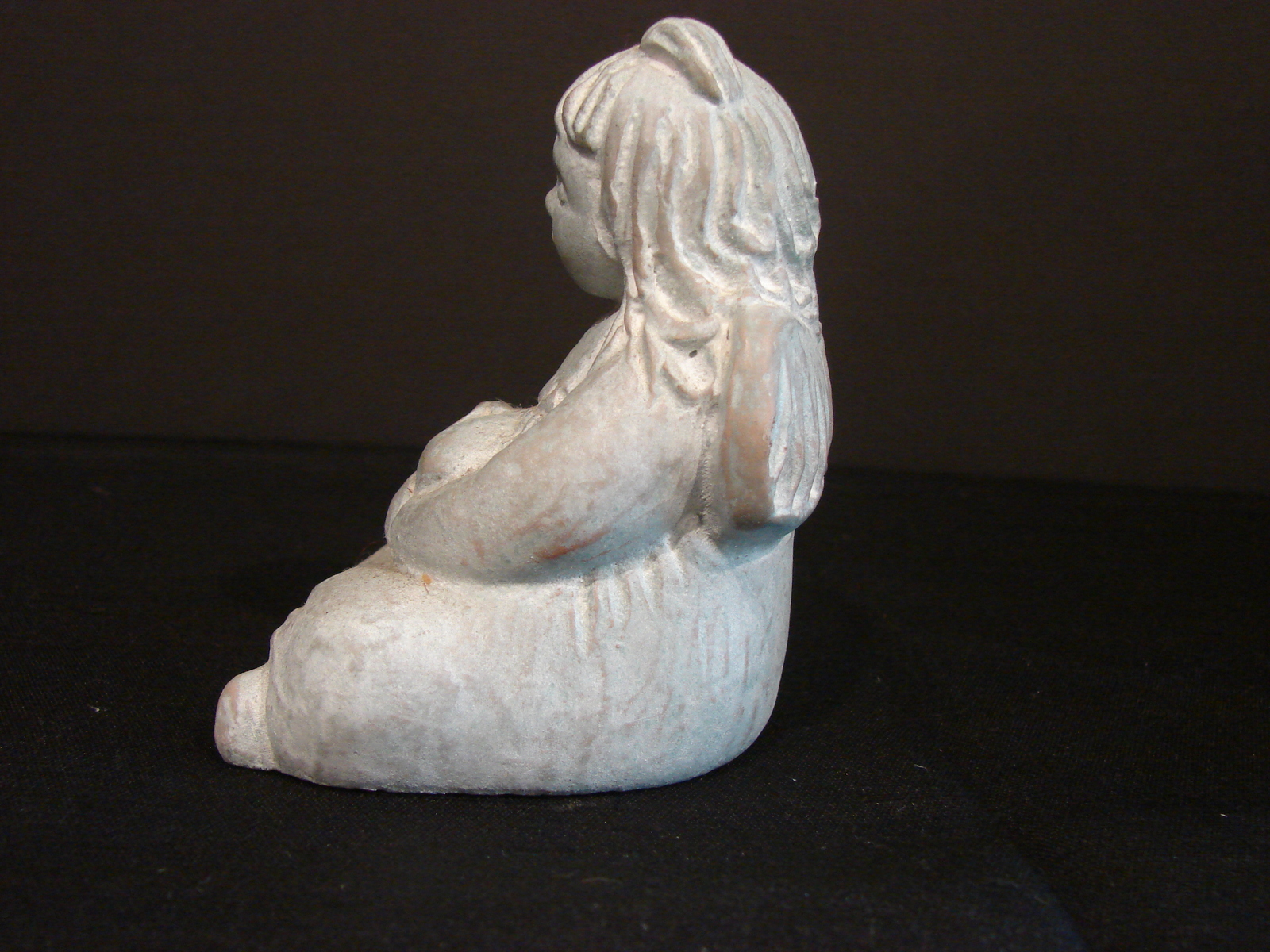 Isabel Bloom Girl Angel Holds Rabbit Figurine 1995 Signed - Angels Isabel Bloom Girl Angel Holds Rabbit Figurine 1995 Signed - Angels