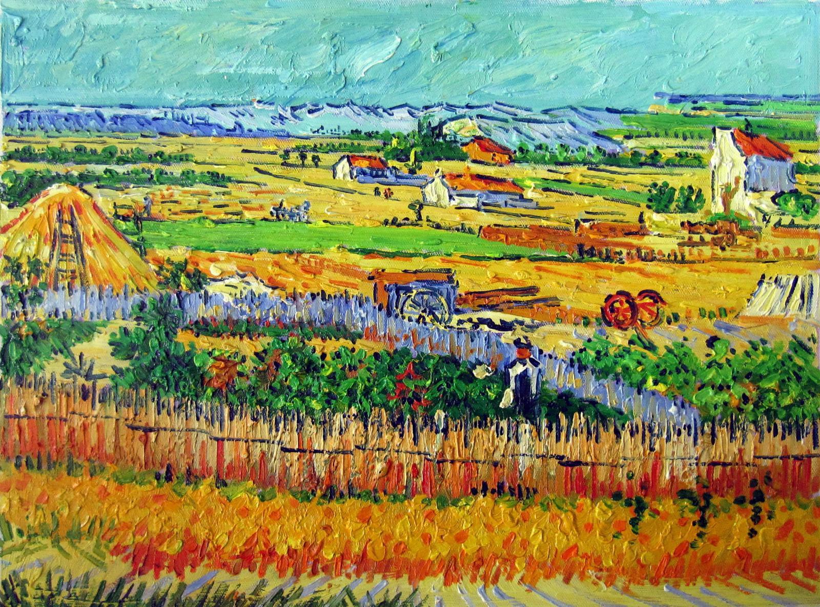 Rep. Vencent Van Gogh 12x16 in. stretched Oil Painting Canvas Art Wall ...