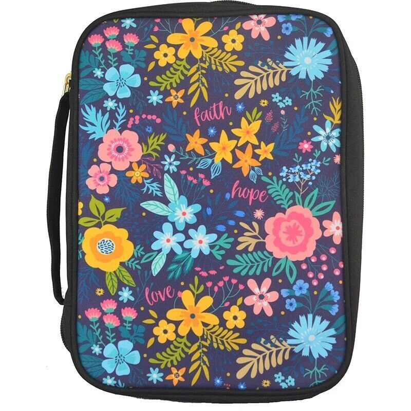 Girl's Women's Faith Hope Love Bible Cover Lg Zipper Case WITH Catholic ...