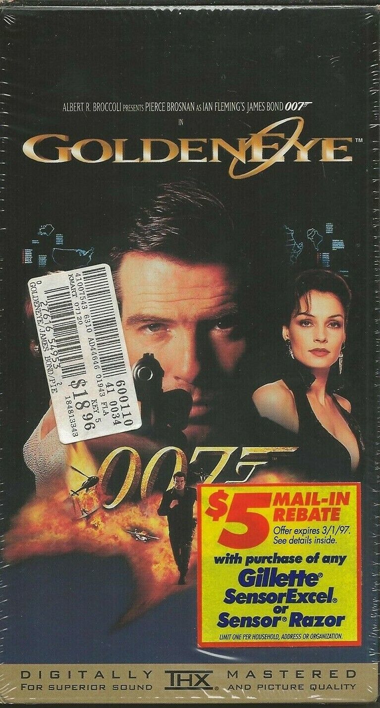 Goldeneye VINTAGE VHS Cassette Pierce Brosnan Famke Janssen Sean Bean ...