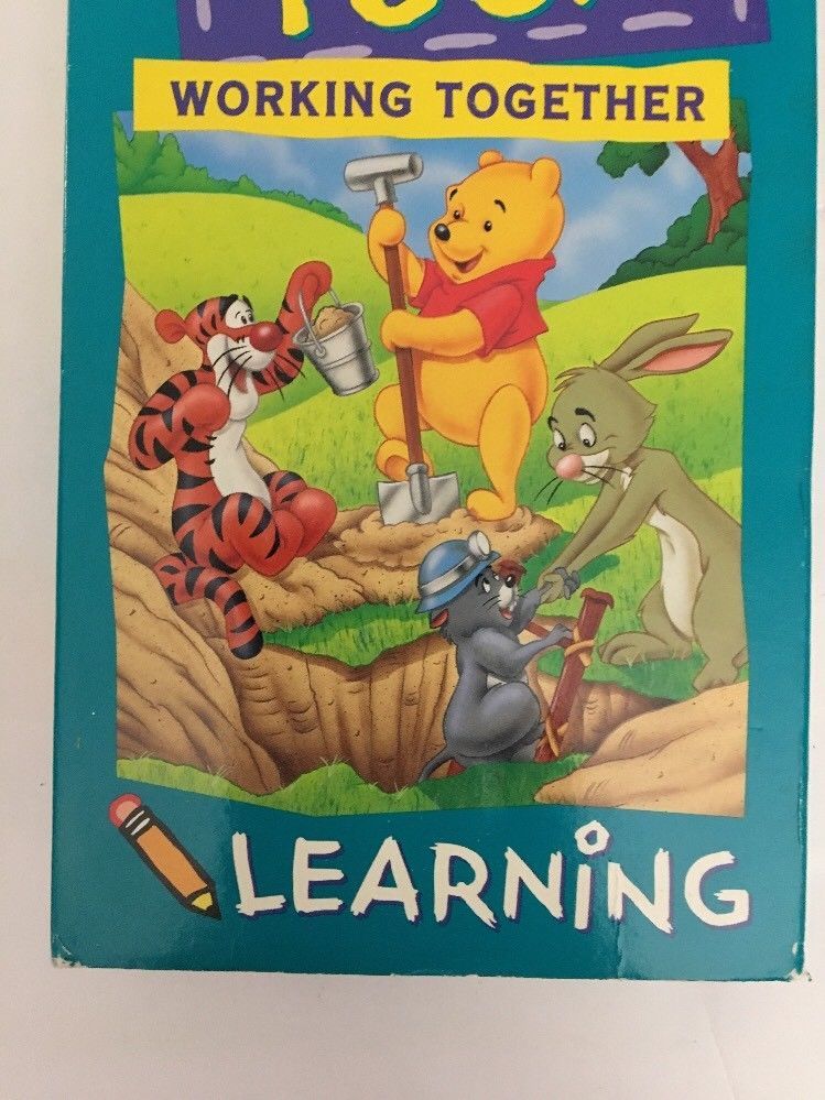 Disney Winnie The Pooh Working Together VHS Learning-TESTED-RARE-SHIP N ...