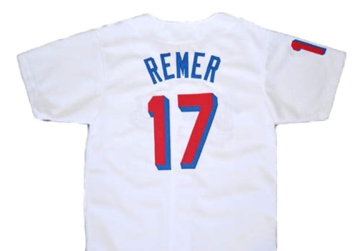 Doug Remer #17 Baseketball Beers New Baseball Button Down Jersey White ...