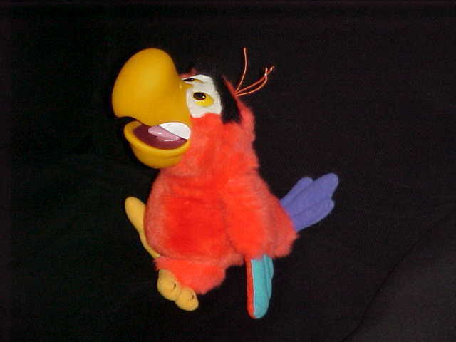12" Disney LAGO Parrot Plush Puppet Toy With Rubber Beak Aladdin ...