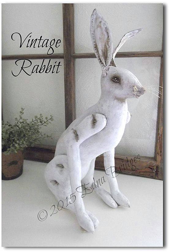 "Vintage Rabbit" PDF Digital Cloth Doll Pattern Download By Edna ...