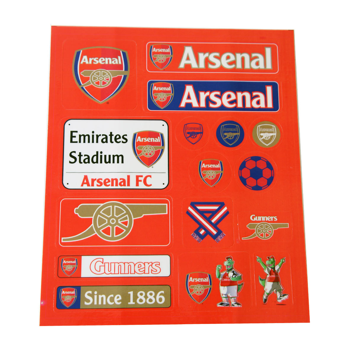 Arsenal F.C. Sticker Set SS Glossy Non Tearable Laminated Paper Sticker ...