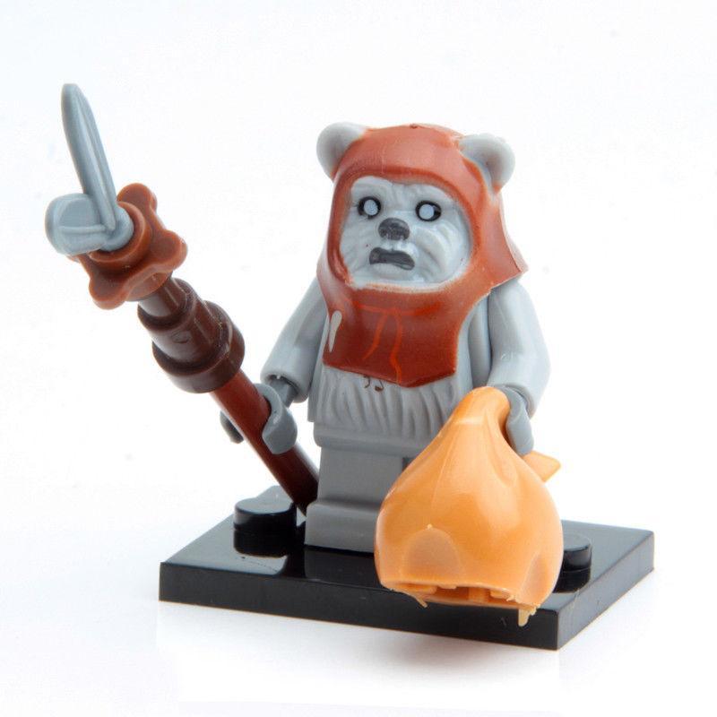 8Pcs/set Star Wars Series Minifigures Tan Ewok Logray Paploo Tokkat ...