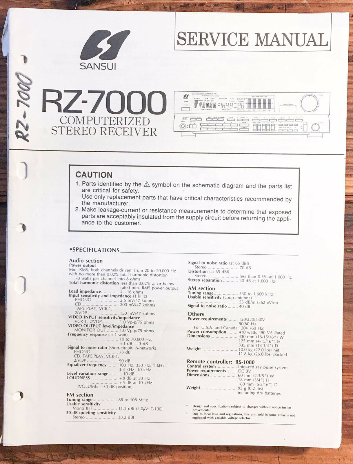 Used Sansui RZ-7000 Receivers for Sale | HifiShark.com