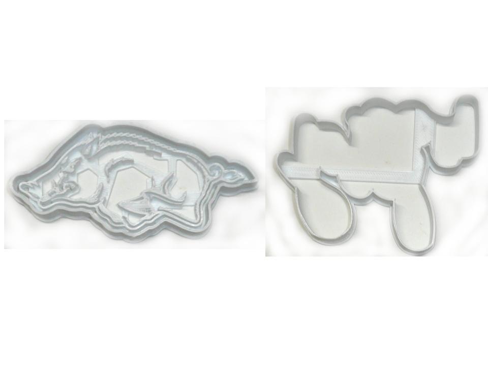 University Of Arkansas Razorbacks Woo Pig Set Of 2 Cookie Cutters USA ...