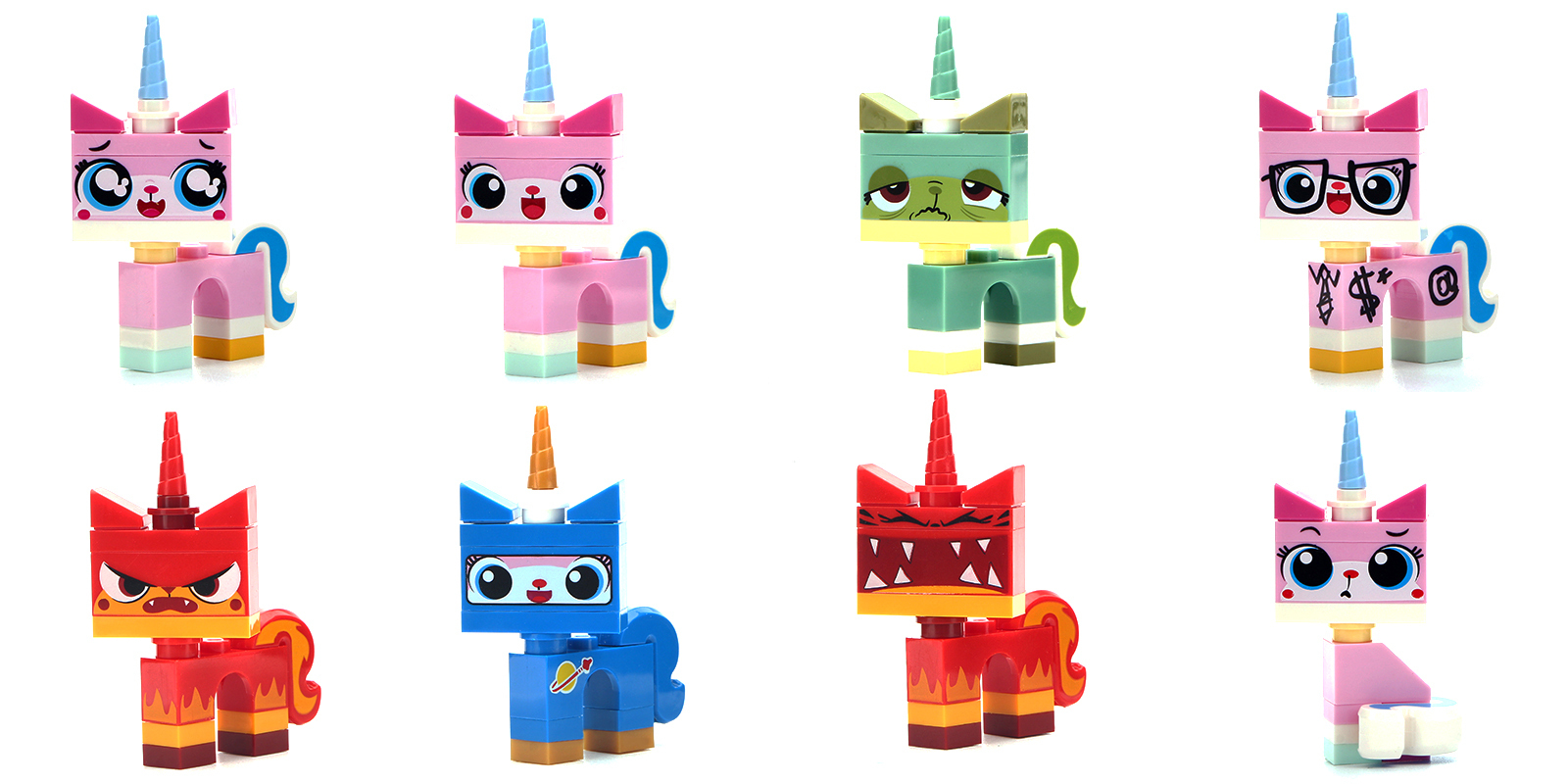 8 Unikitty Cat Cartoon Kitty Minifigures Building Figure Hero Halloween ...