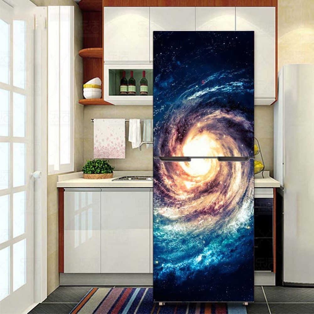 DIY Space Waterproof Selfadhesive Refrigerator Sticker Fridge Door ...